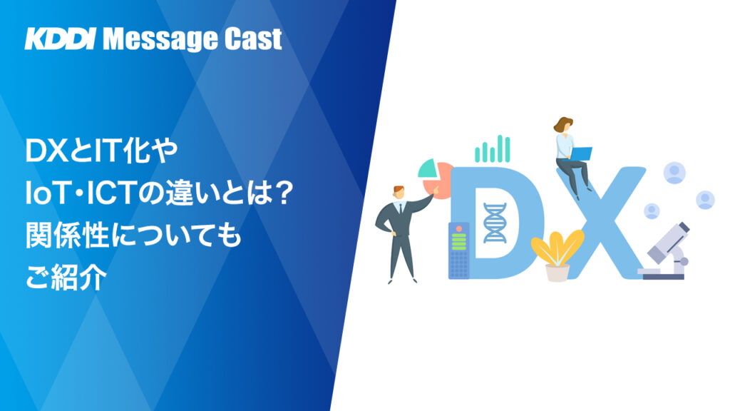 DX化とIT化やIoT・ICTの違いとは？DX化のメリットや課題について解説 - SMS送信サービス「KDDIメッセージキャスト」